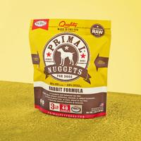 Primal Frozen Rabbit Nuggets for Dogs 3# | Pet Health Plus Inc